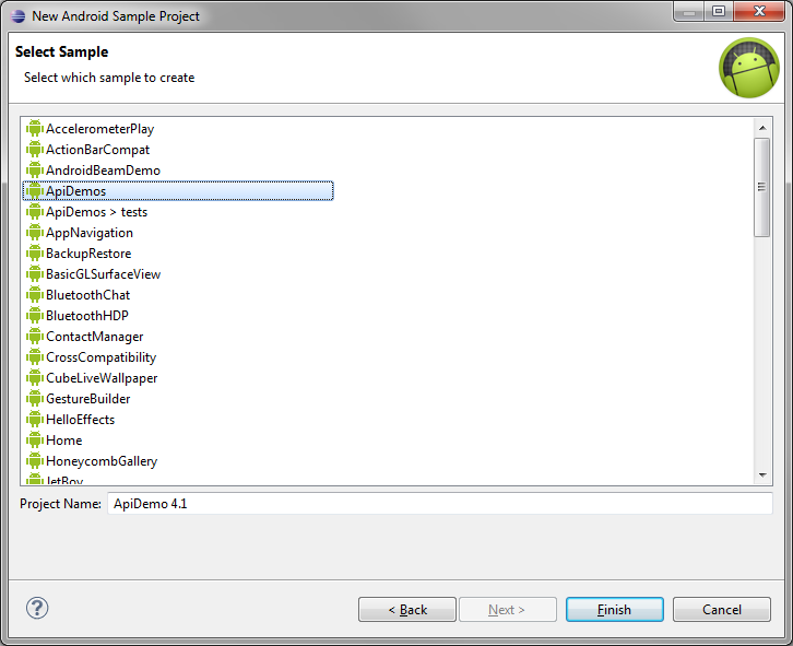 如何使用Android中的Sample - work hard work smart - 博客园